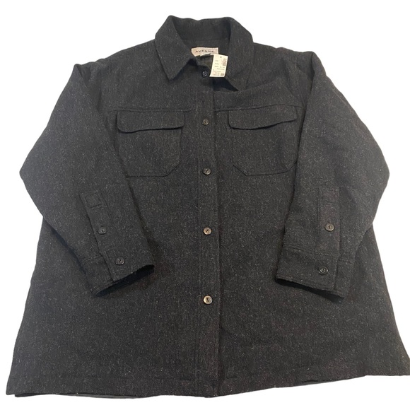 Avenue | Jackets & Coats | Wool Button Down Boyfriend Shacket | Poshmark